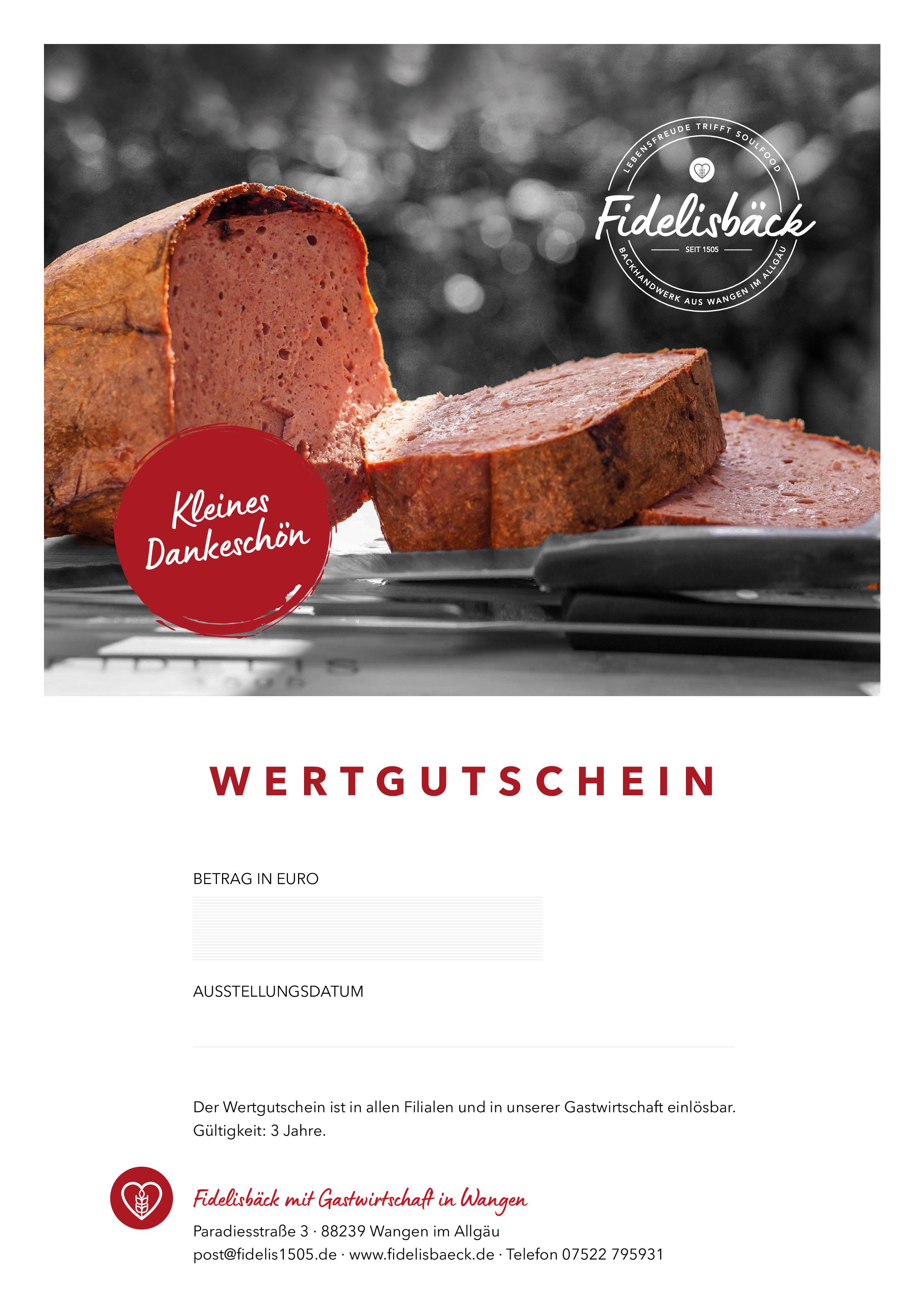 Fidelis1505 GmbH - Gutscheinshop Geldwert Gutschein